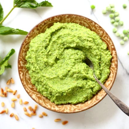 Pea Pesto with Sweet Peas & Mint (Vegan) | From Scratch Fast