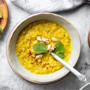 Easy Slow Cooker Dal Recipe with Coconut & Curry - From Scratch Fast