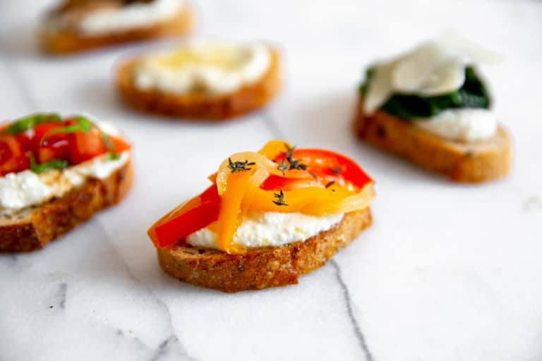 Whipped Ricotta Crostini (a.k.a. the easiest appetizer ever!)