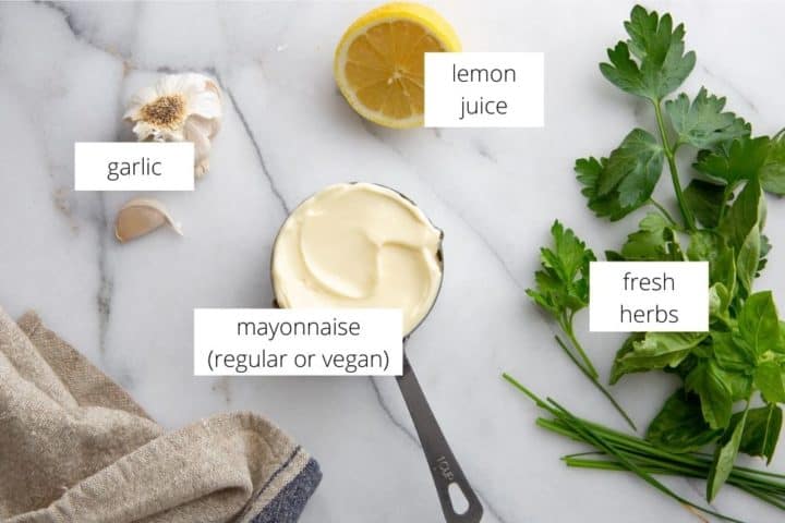 Quick & Easy Herbed Aioli (Vegan Option!) | From Scratch Fast