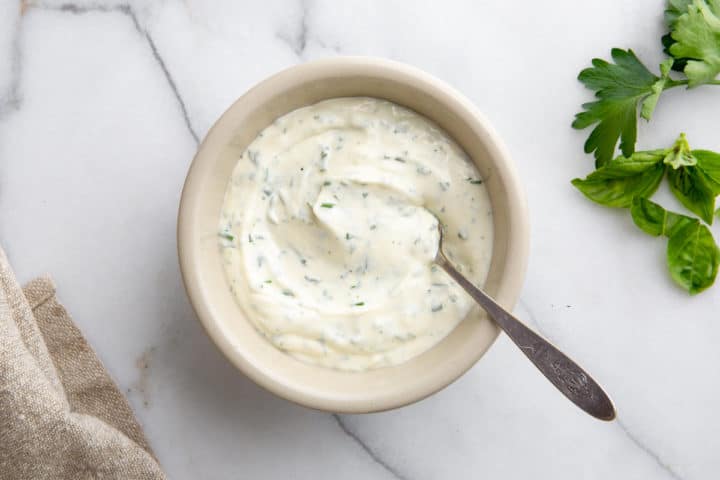 Quick & Easy Herbed Aioli (Vegan Option!) | From Scratch Fast