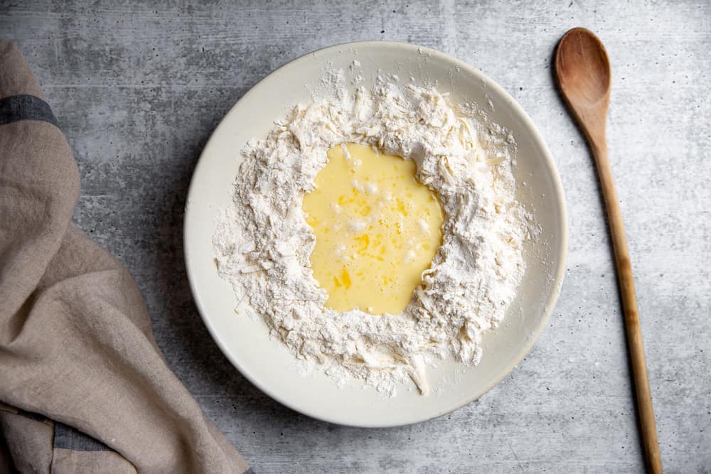 Make A Bowl Of Flour In The Well