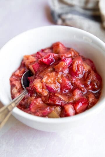 Easy Roasted Rhubarb Recipe (with Strawberries)